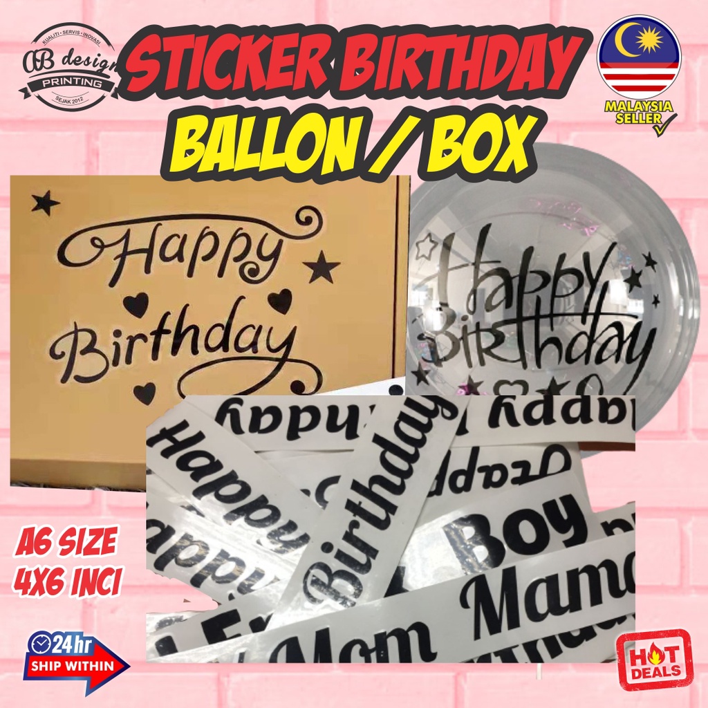 Sticker Oracle Happy Birthday 4x6 inci/Sticker Belon | Shopee Malaysia