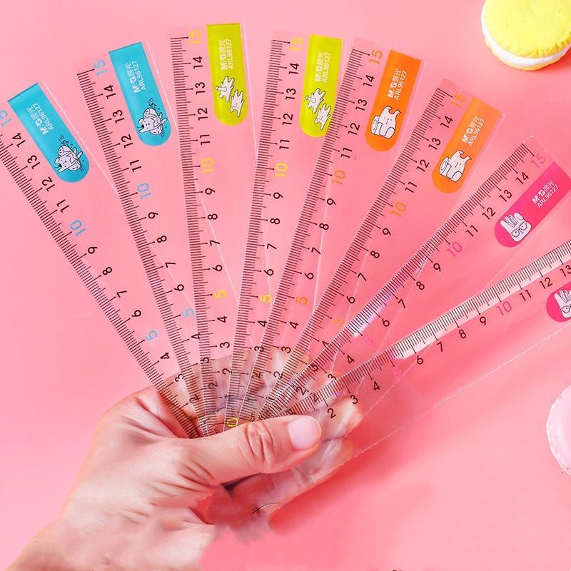 Ruler Transparent Clear Scale Ruler with Wavy Line Stationery Scale ...