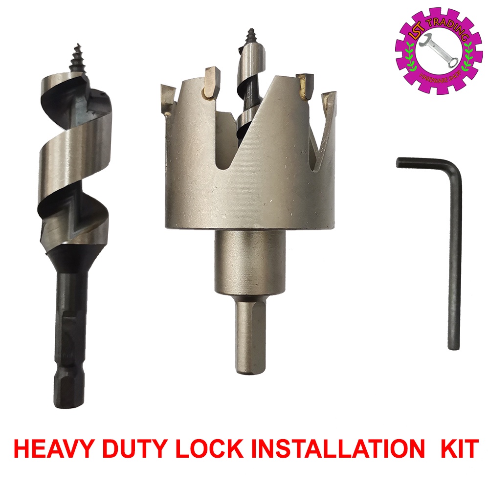 [HEAVY DUTY] DOOR LOCK INSTALLATION KIT / CYLINDRICAL LOCK INSTALLATION ...