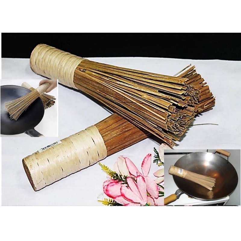 Bamboo Wok Brush / Berus Kuali KASAR / Buluh Gosok Kuali / Berus Periuk ...