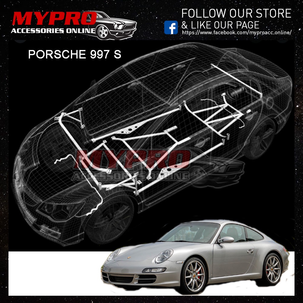 PORSCHE 997 S 3.8TT '06 (4WD) 100%Original Ultra Racing Bar (FULL SET ...