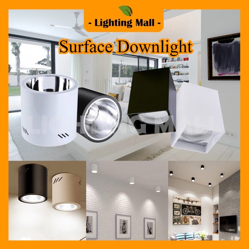 Surface mounted Casing Downlight 4”/6”/8” Round/Square/Black/White ...