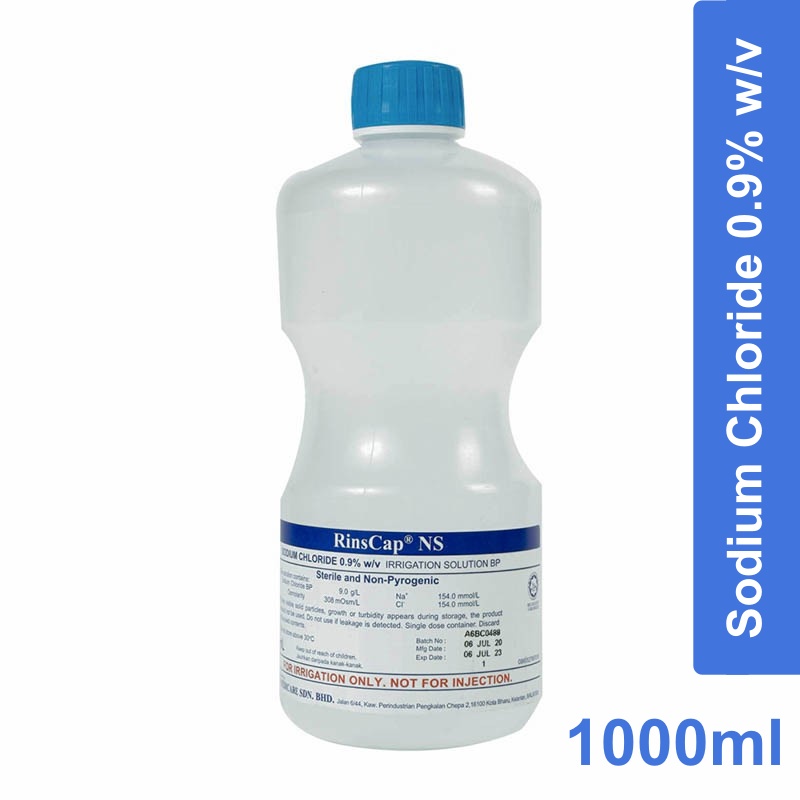 Rinscap Ns Sodium Chloride 0.9% For Irrigation Screw Up(1000ML /500ML ...
