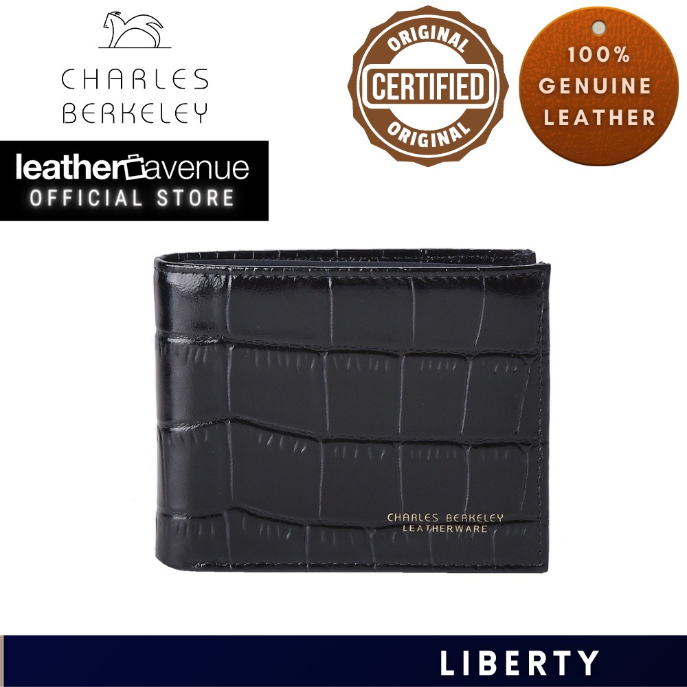 Charles Berkeley LIBERTY Genuine Leather Crocodile Embossed Pattern ...