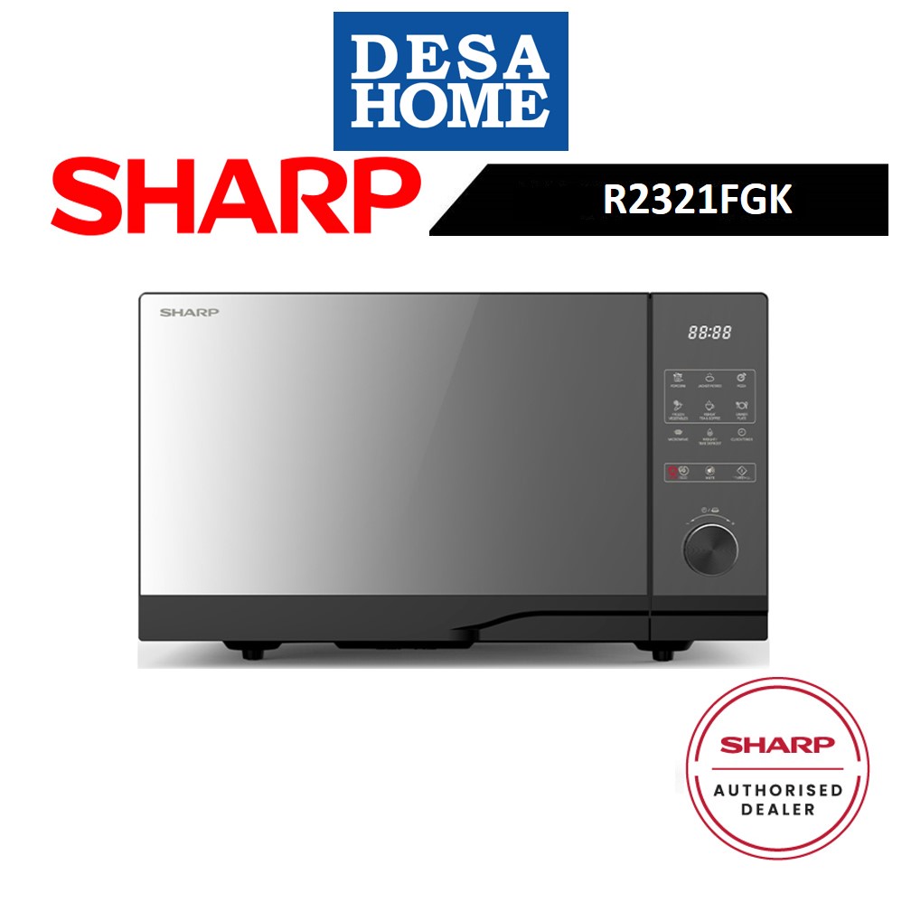SHARP R2321FGK 23L MECHANICAL DIAL FLATBED MICROWAVE OVEN | Shopee Malaysia