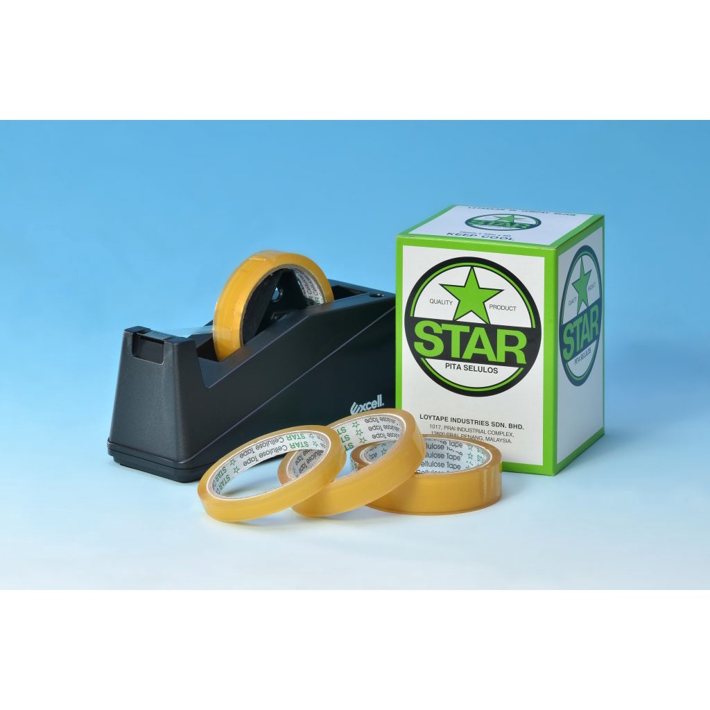 STAR CELLULOSE TAPE CELLOTAPE CELLOPHANE (Big Roll) 12MM /18MM /24MM X ...