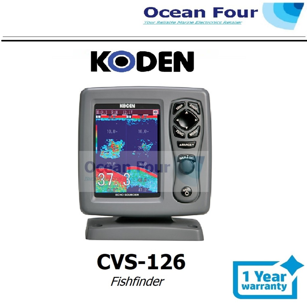 Koden CVS-126 Fishfinder with TD-500T 3B bronze transducer | Shopee ...