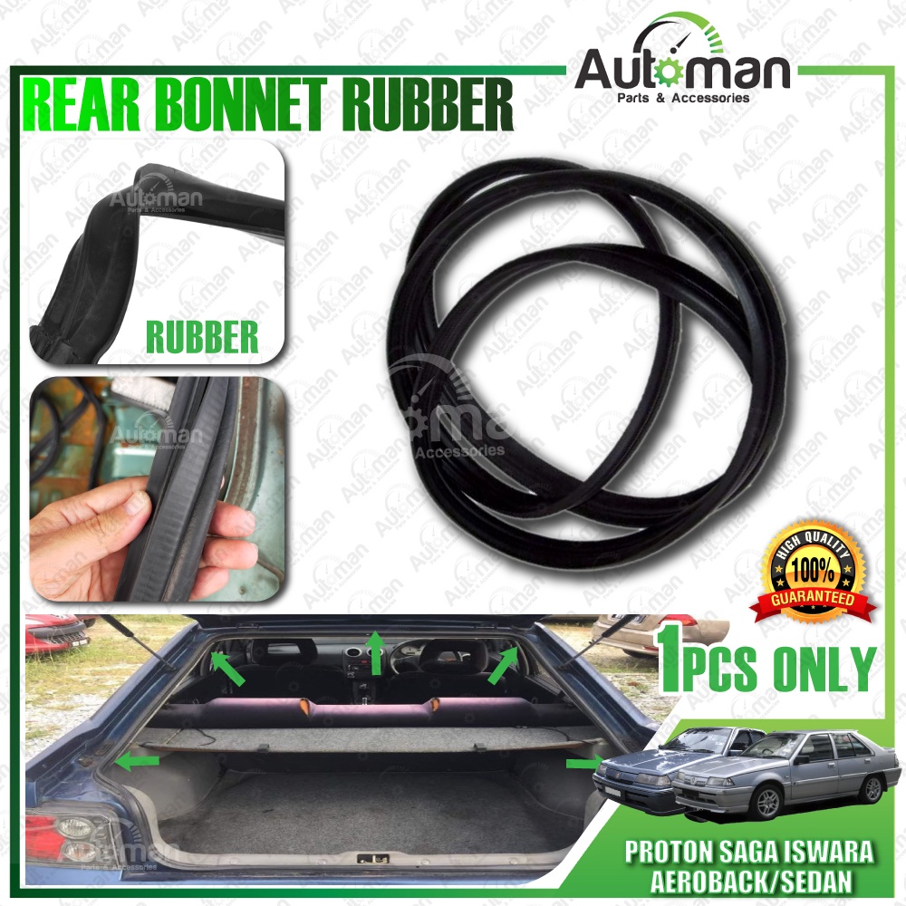 Proton Saga Iswara Aeroback Sedan Rear Bonnet Rubber Weatherstrip Getah ...