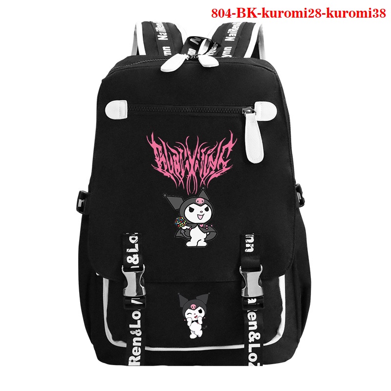 Kuromi kuromi Double Iron Buckle Computer Bag Sports Travel Student ...