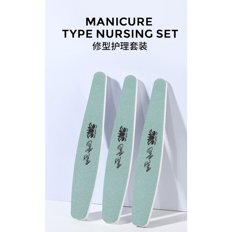 Hanya Ting manicure merak biru menggilap span khas jalur gosok kedai ...