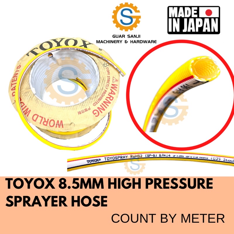 TOYOX 8.5MM HIGH PRESSURE HOSE ROCK HOSE SPRAYER HOSE AIR COMPRESSOR ...
