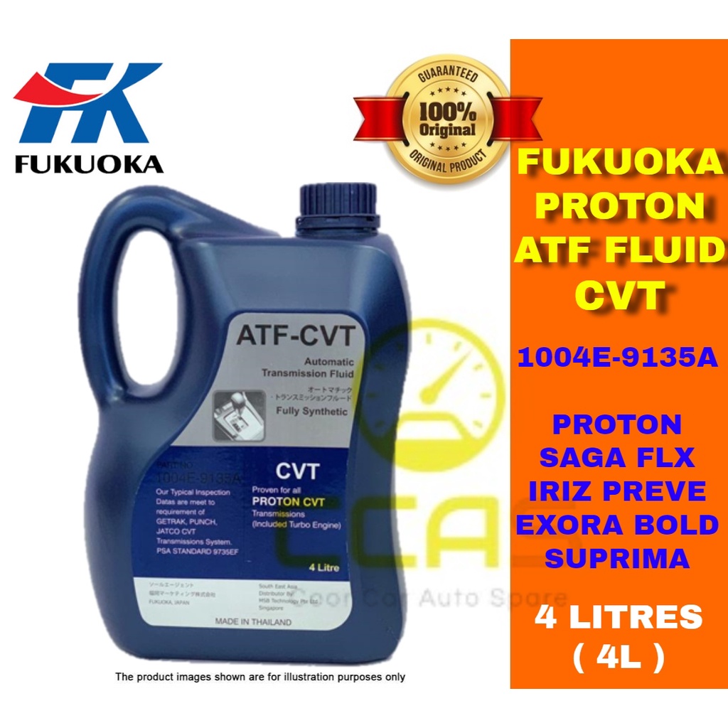 Fukuoka Fully Synthetic ATF CVT Gear Oil 4L - Proton Saga VVT Iriz Exora Bold Preve Turbo ...