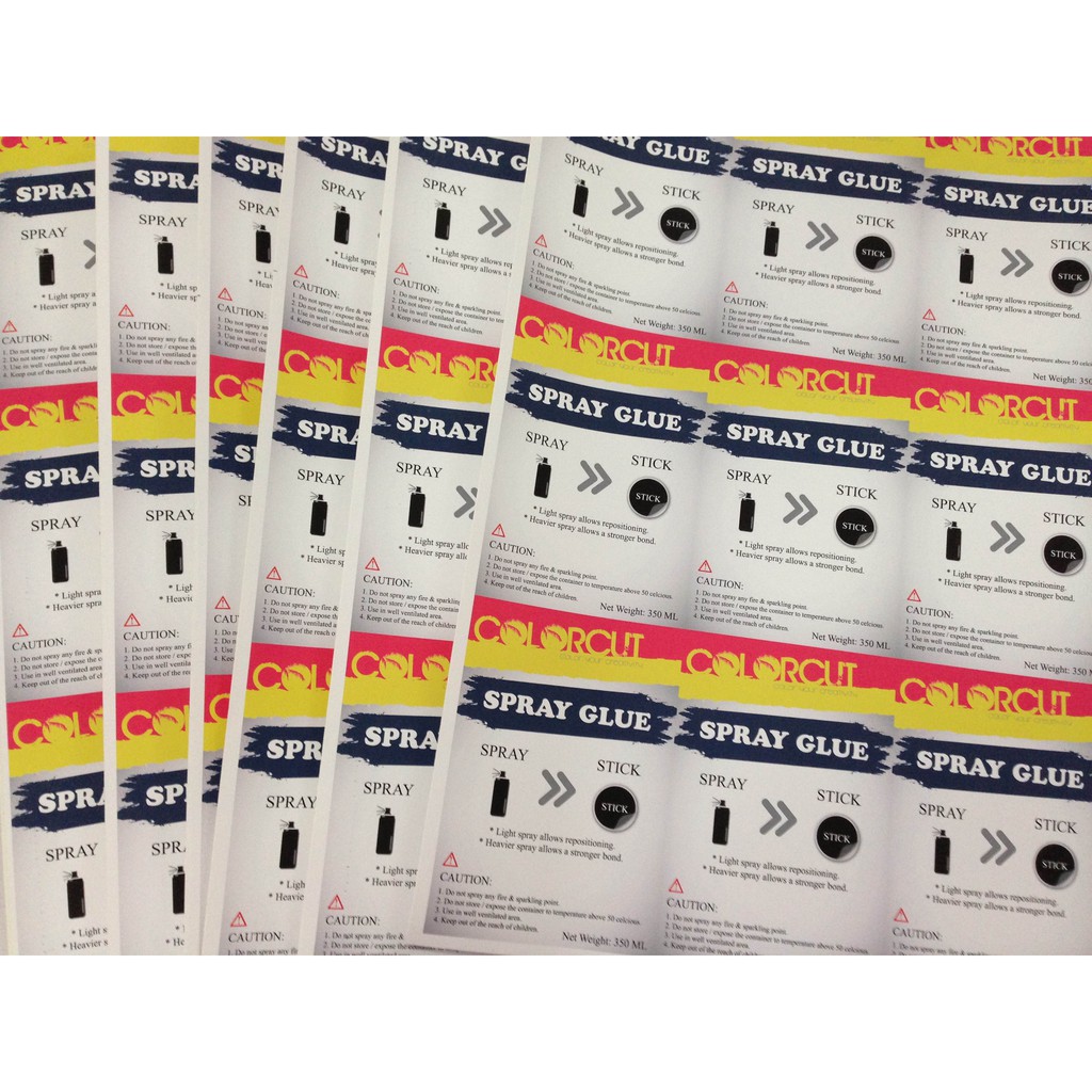 White PVC Sticker ( Matte )( Waterproof ) + Glossy Laminate Film ( A4 ...