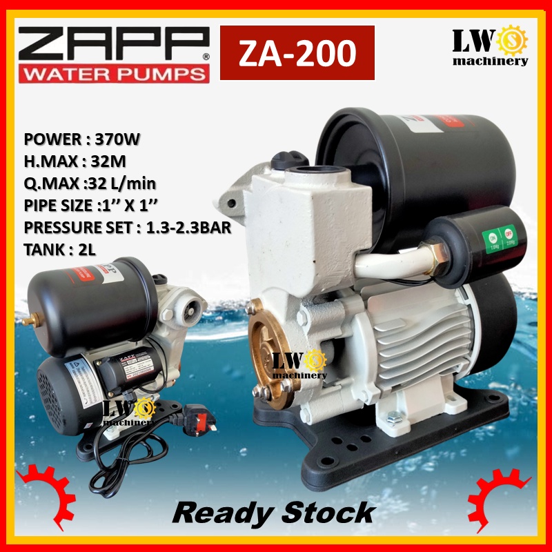 House Use Water Pump ZAPP ZA-200 Waterpump 0.37kw 0.5hp Booster Pumps ...