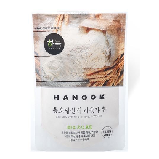 [HANOOK] 100% Korea Roasted Whole Wheat Grain Rye Powder 200g 400g I ...