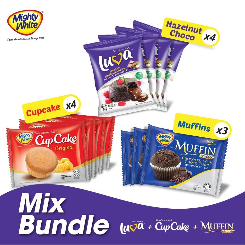 Mighty White Mix Bundle Of Cupcakes + Muffins + Luva Lava Cake ...