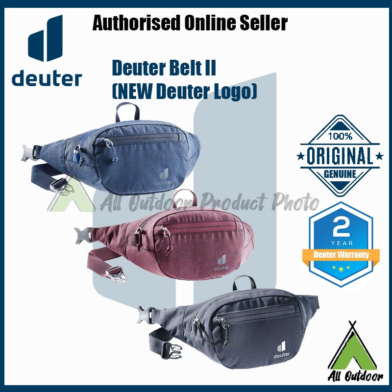 NEW 2021 LOGO Deuter Belt II Hip Bag - Black/Midnight/Maron (100% ...