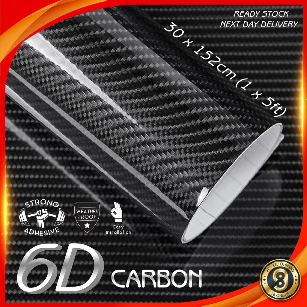6D Carbon Fiber Sticker Carbon Sticker Wrap Decal Car Sticker Car ...