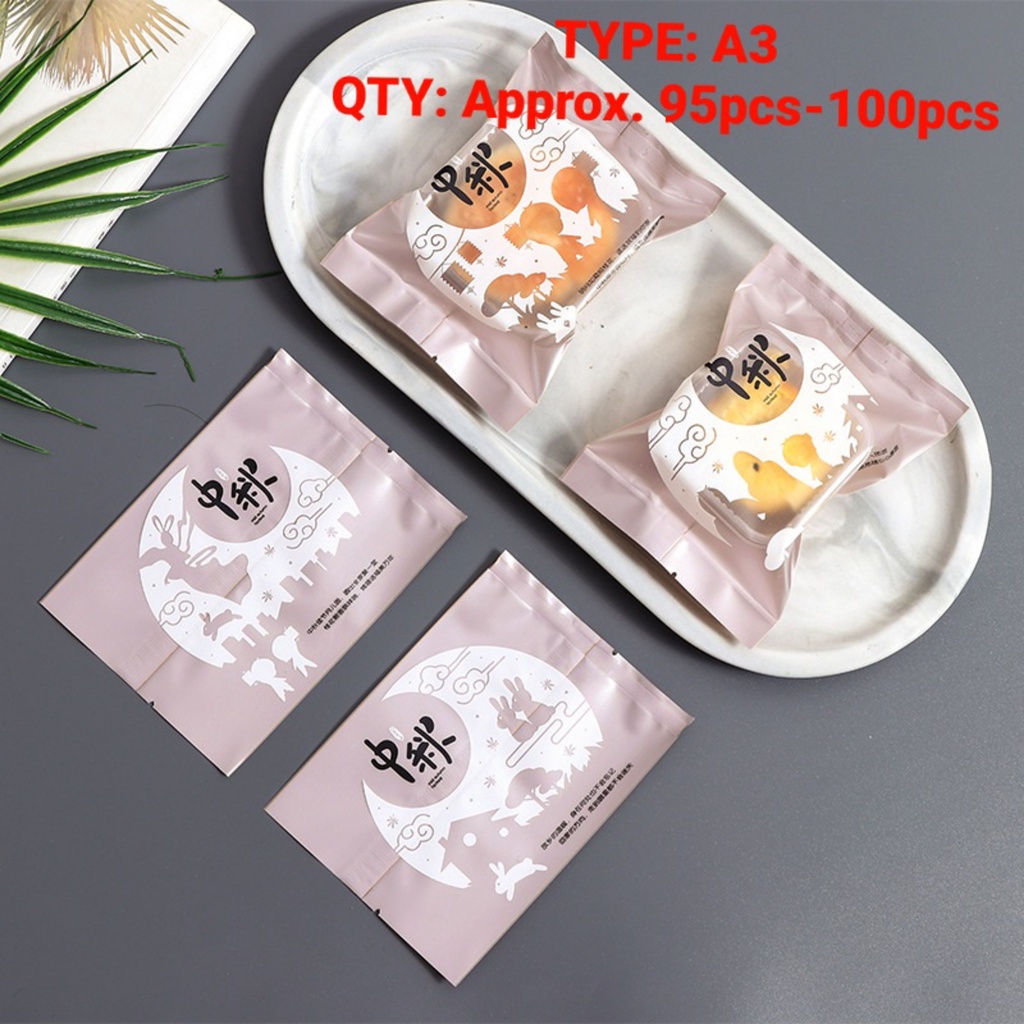 【100PCS】MOONCAKE PACKAGING BAG/COOKIES BAG/CANDY BAG/BISCUIT BAG月饼袋 ...