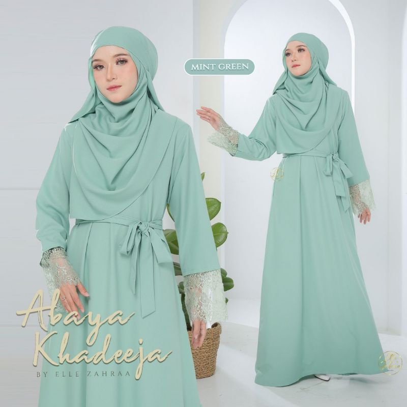 ELLE ZAHRAA | BEST SELLING ABAYA KHADEEJA | LACE SERIES| NURSING | Shopee Malaysia