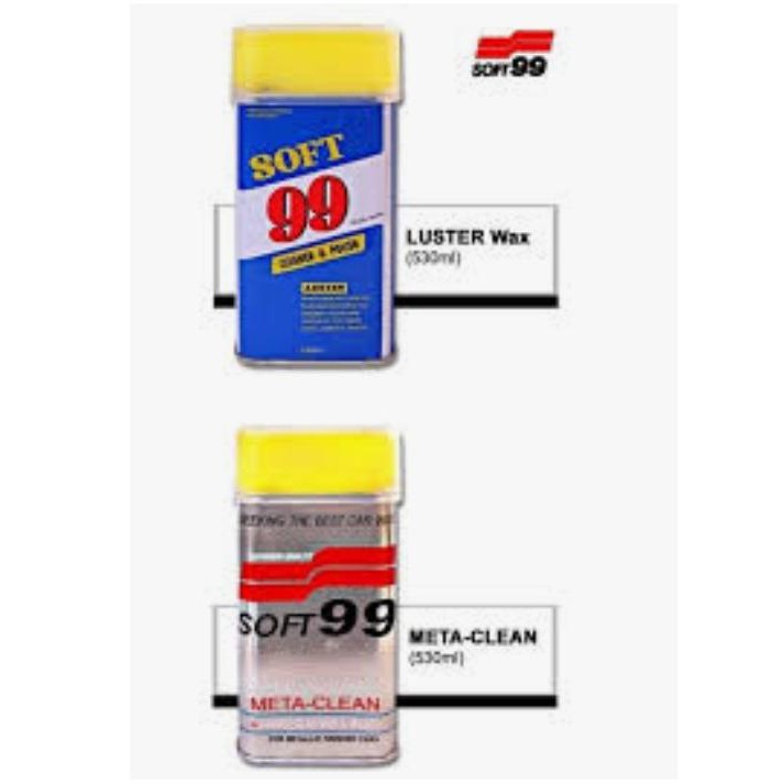 Soft 99 Cleaner & Polish Luster / Meta Clean Wax with Sponge 530 ml ...