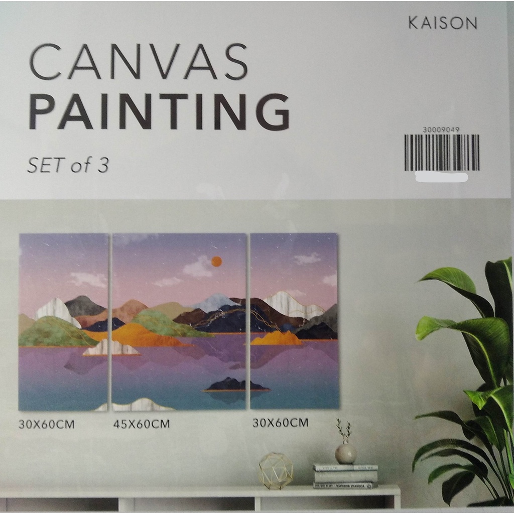 Frame Canvas Painting 3 Pieces Kaison | Shopee Malaysia