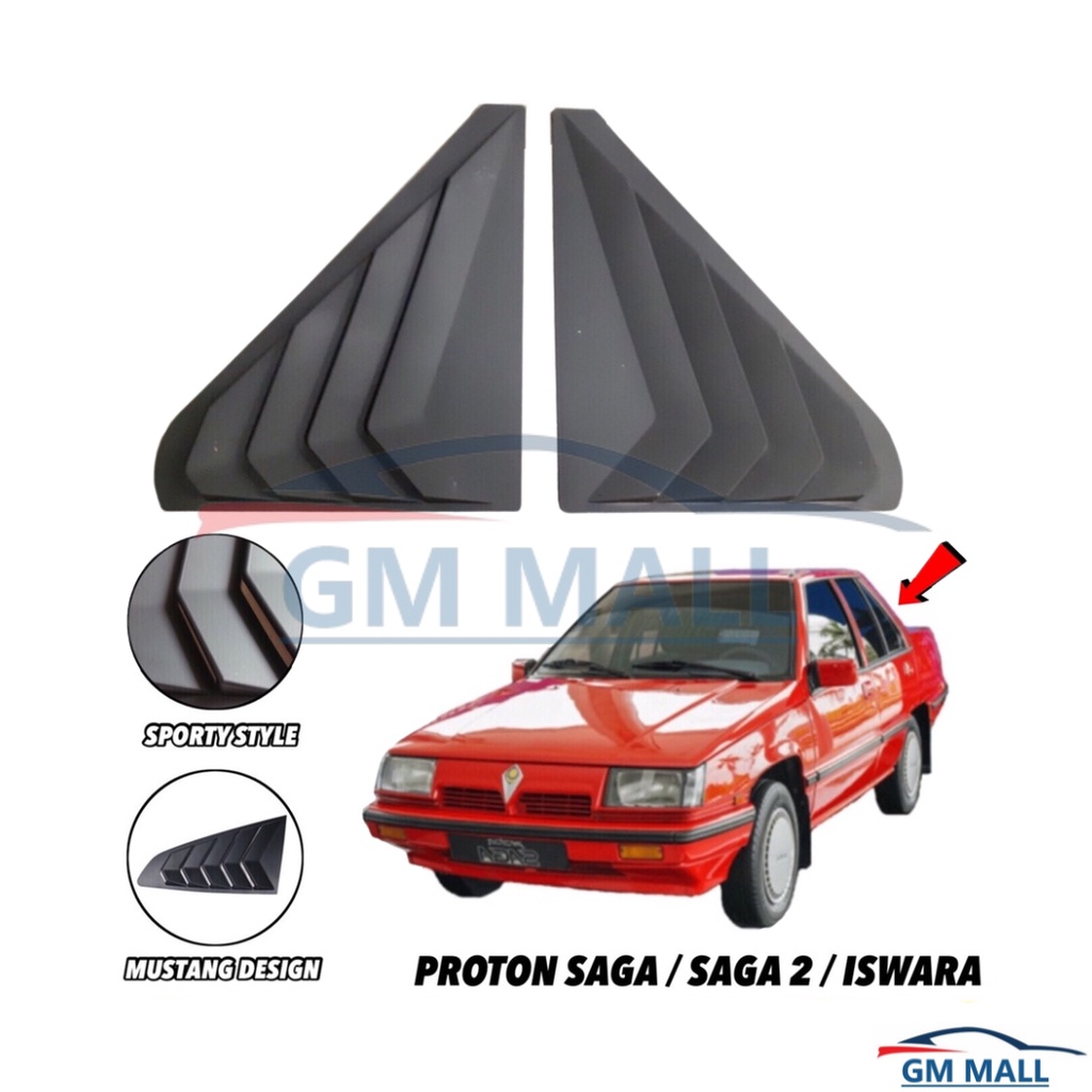 MUSTANG REAR TRIANGLE WINDOW LOUVER COVER Wira Myvi Myvi New Axia Alza ...