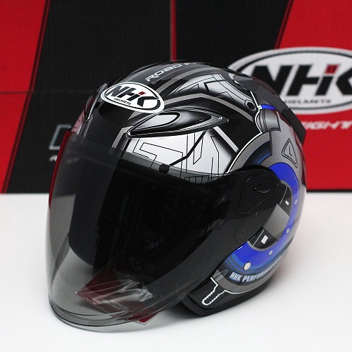 NHK Helmets R6 Tectron (Black/Blue Glossy) | Shopee Malaysia