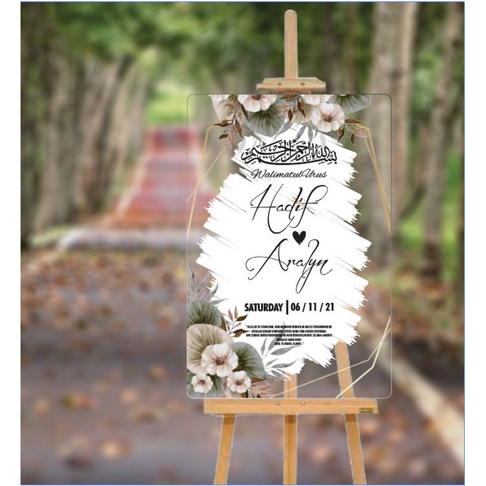 Wedding Welcome Board Personalised | Papan Selamat Datang Perkahwinan ...