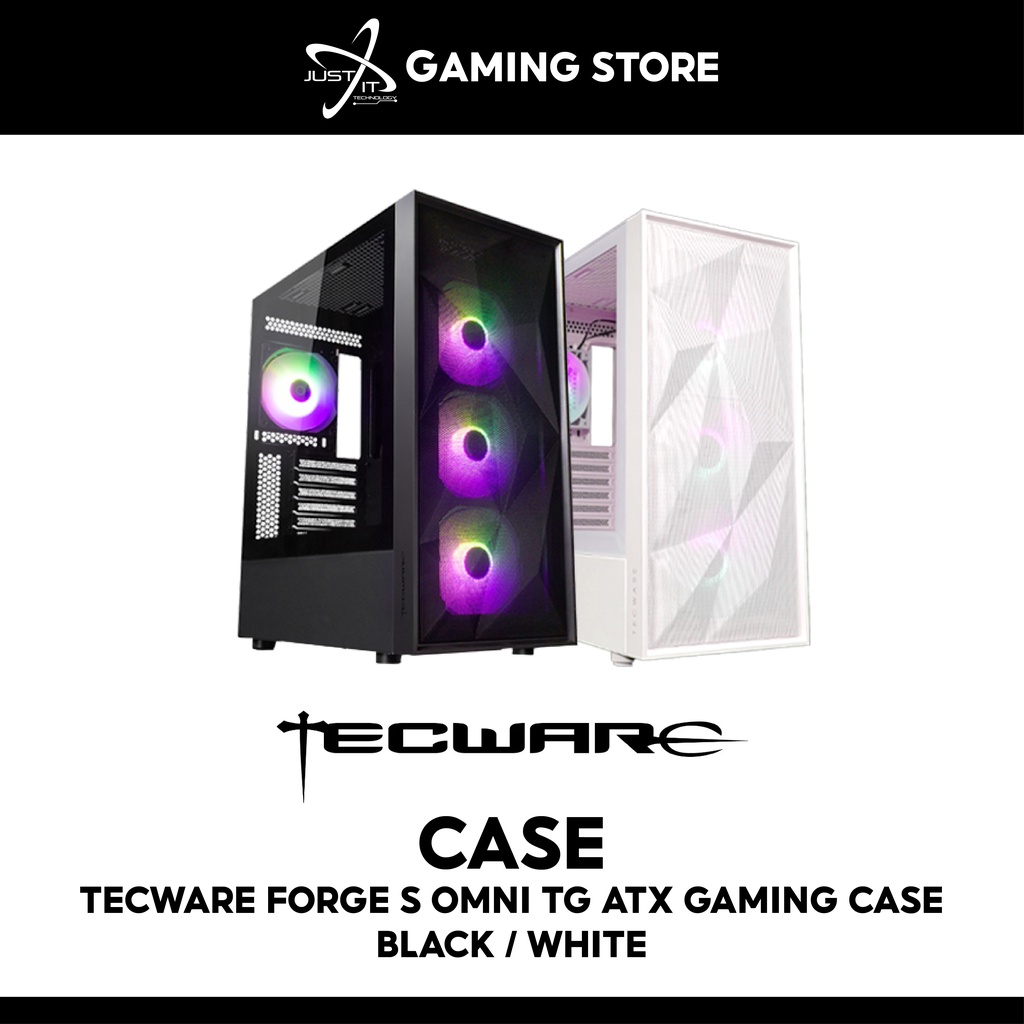 TECWARE FORGE S OMNI TG ATX GAMING CASE ( BLACK / WHITE ) GPU MOUNT ...