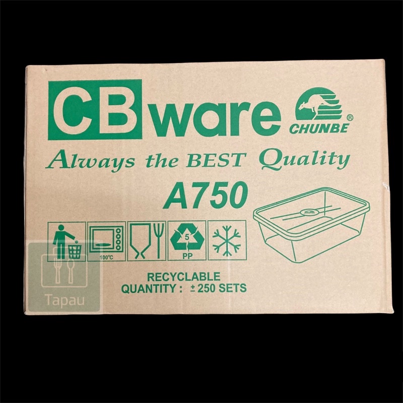 TAPAU - CHUNBE CB WARE A750 (5 X 50set) 750 Rectangular Microwave ...