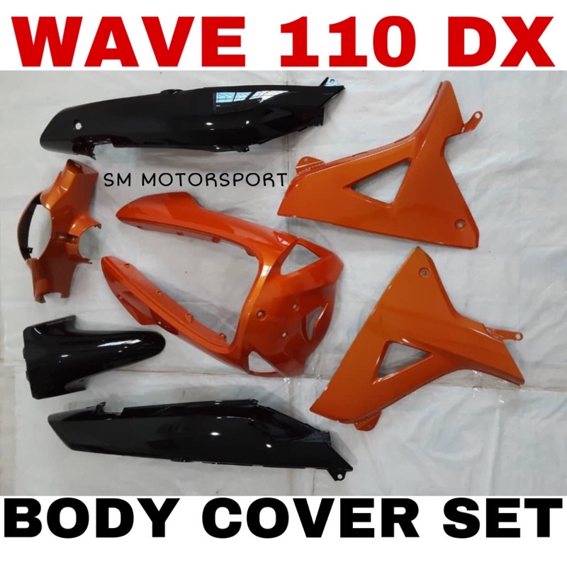HONDA WAVE 110 DX ORANGE BODY COVER SET DISC 100% ORIGINAL HONDA ...