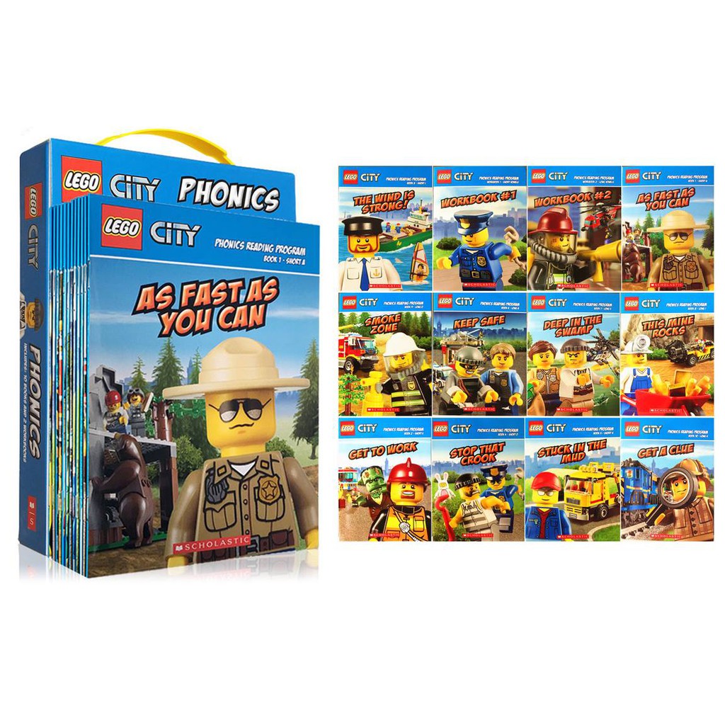 Scholastic LEGO City Pack - Set of 10 Phonic + 2 Workbooks (Ready stock ...