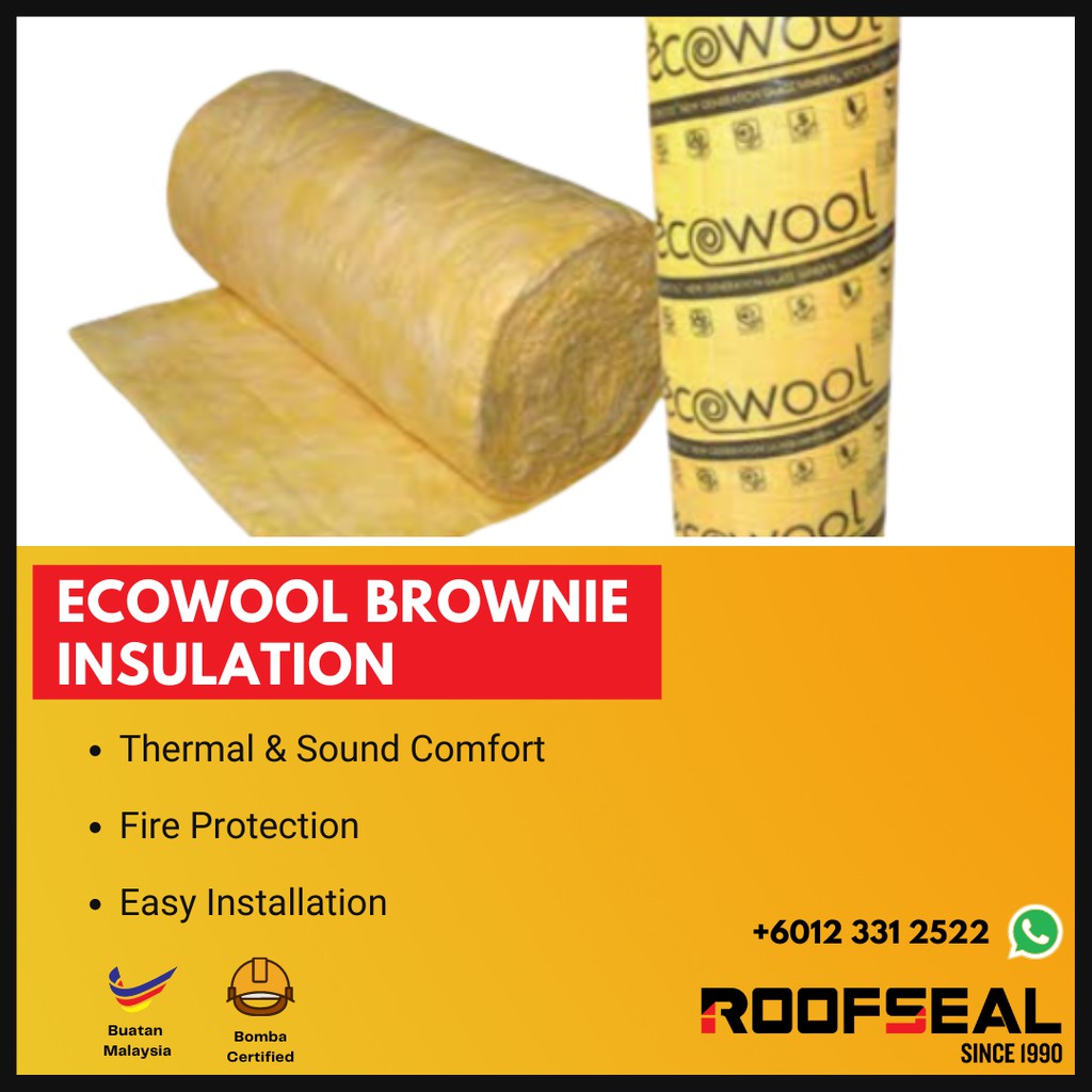 Ecowool Brownie Insulation / Roof Heat Insulation / Sound Proof Glasswool / Fireproof Acoustic ...
