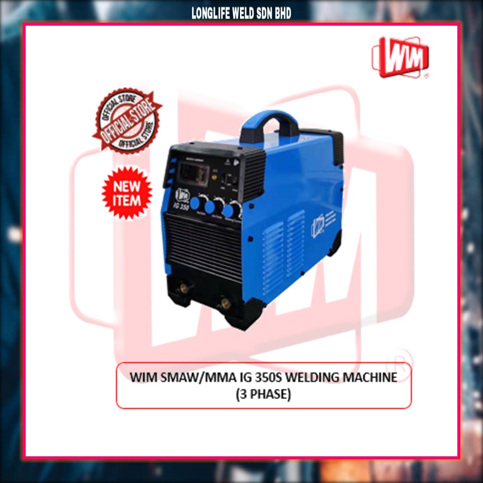 WIM SMAW/MMA INVERTER IG 350 WELDING MACHINE HEAVY DUTY IG350 | Shopee ...
