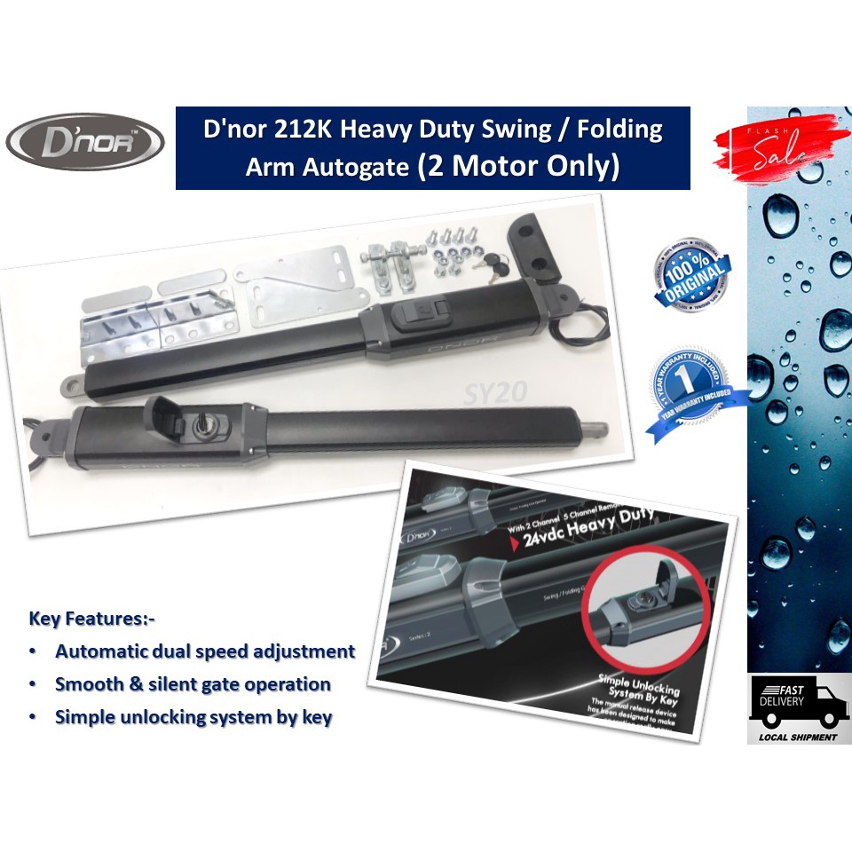 Dnor Autogate D'nor 212K 24VDC Heavy Duty Swing and Folding Arm ...