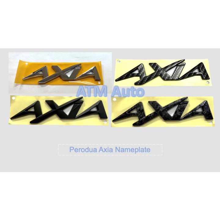 Perodua Axia Rear Bonnet Word Emblem Nameplate Logo Gloss Black Matte ...