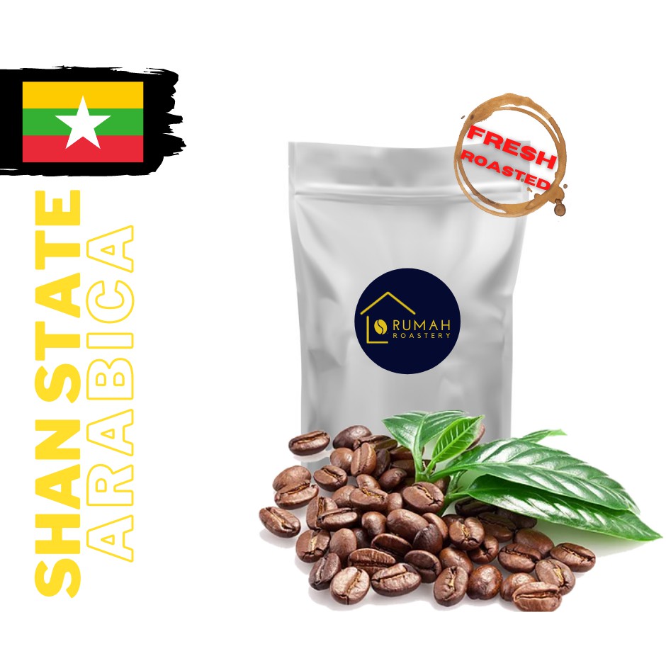 MYANMAR ARABICA ROASTED COFFEE BEAN 200g - SHAN STATE (MEDIUM ROAST ...