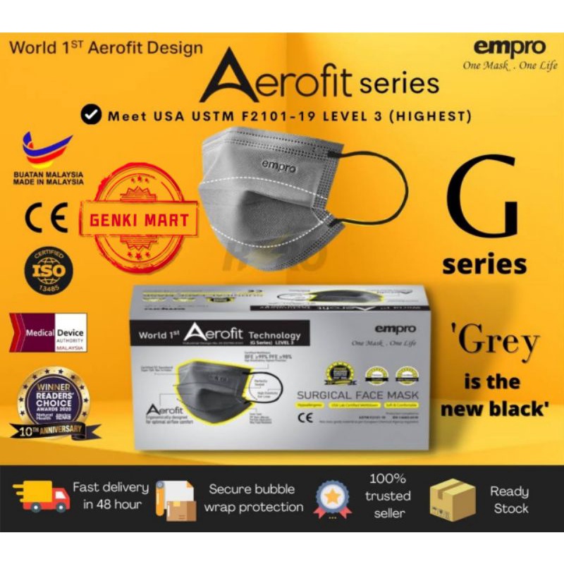 Empro Surgical Face Mask(G Series)3 Ply 50pcs | Shopee Malaysia