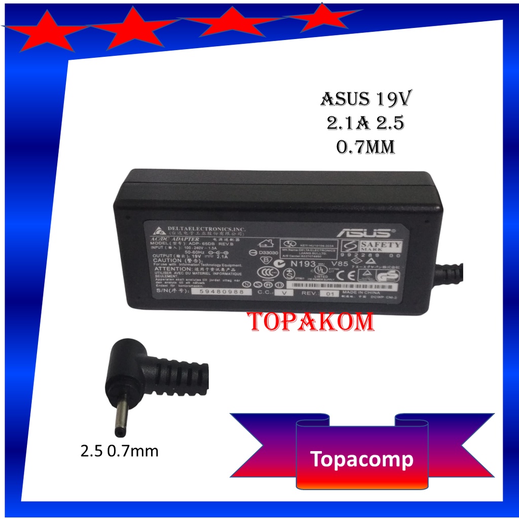 Cacasan Laptop Charger Laptop Asus Eee PC 1015B 1015E 1015P X101H 19V - 2.1A | Shopee Malaysia