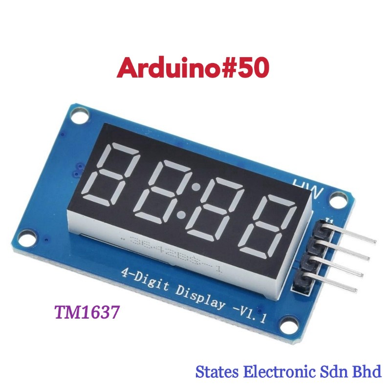 Arduino#50 TM1637 4 Digit Seven Segment Display Module | Shopee Malaysia