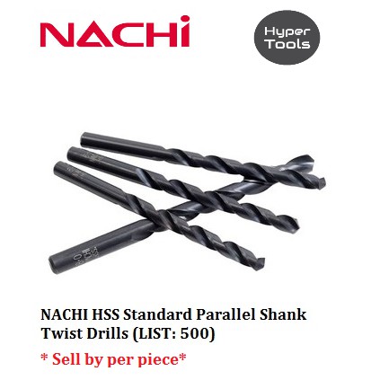 1 Piece NACHI HSS Standard Parallel Shank Twist Drills (LIST: 500) - Size: 3mm - 12mm | Shopee ...