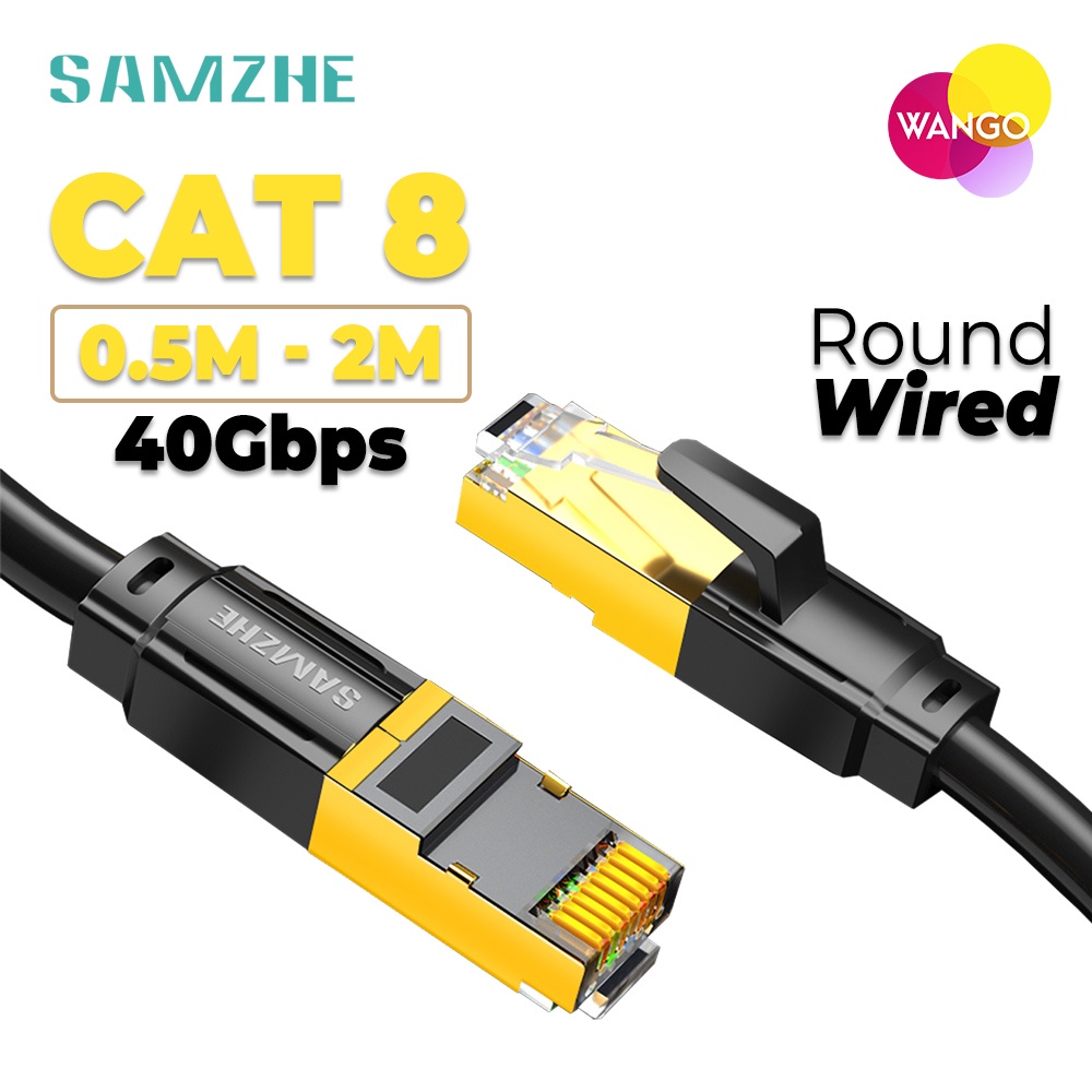 SAMZHE 0.5 - 2 Meter Cat8 SFTP Ethernet Patch UTP Lan Network Cable ...