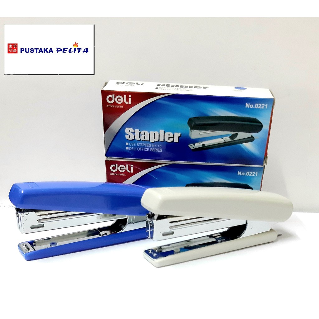 DELI STAPLER NO.0221 ( load 2 Tabs of Staples)/可以放2排订 | Shopee Malaysia