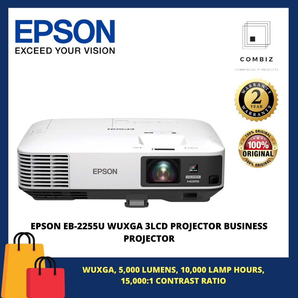EPSON EB-2255U WUXGA 3LCD PROJECTOR BUSINESS PROJECTOR | Shopee Malaysia