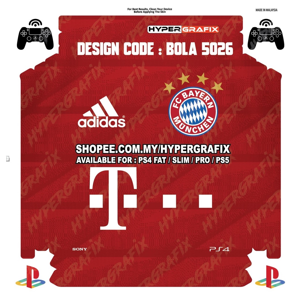 PS4 PLAYSTATION STICKER SKIN DECAL PS4 FAT PS4 SLIM PS4 PRO DESIGN BOLA ...
