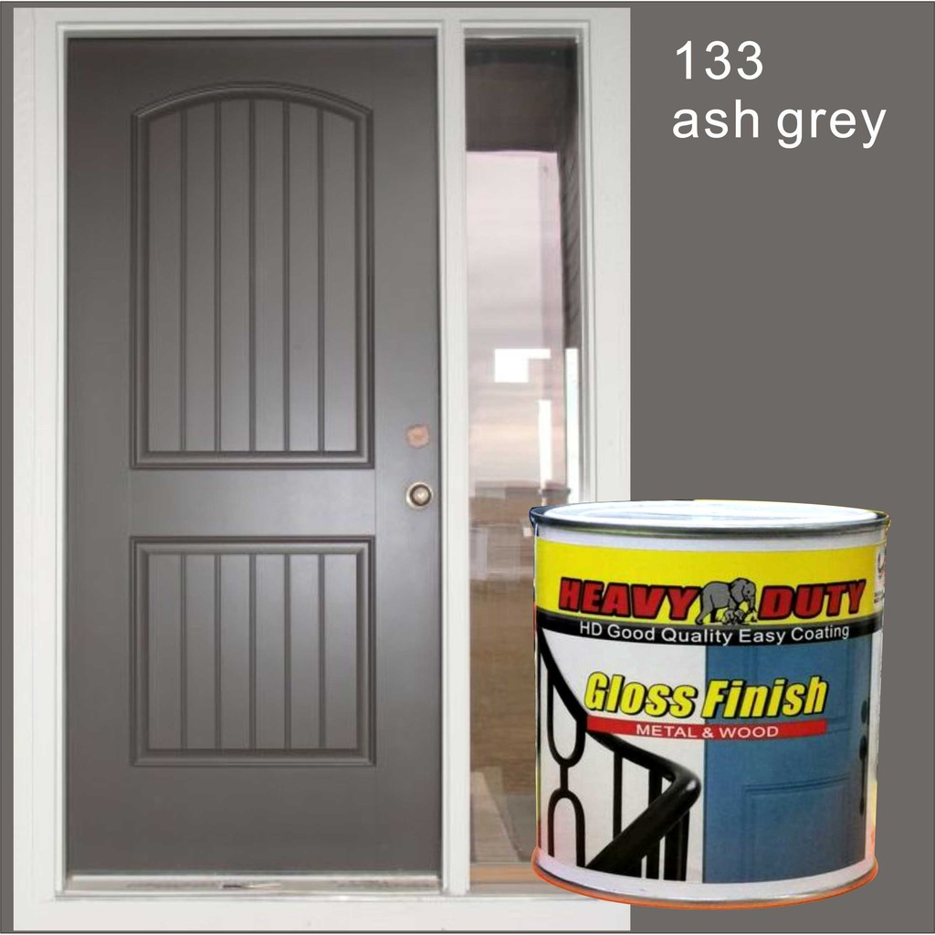 ( ASH GREY 133 ) 1L ( High Gloss Finish Paint ) HEAVY DUTY PAINT for ...