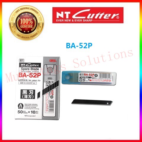NT CUTTER BA-52P 9mm Thin Black Snap-Off Blade (0.25mm)- 50-Blade | Shopee Malaysia