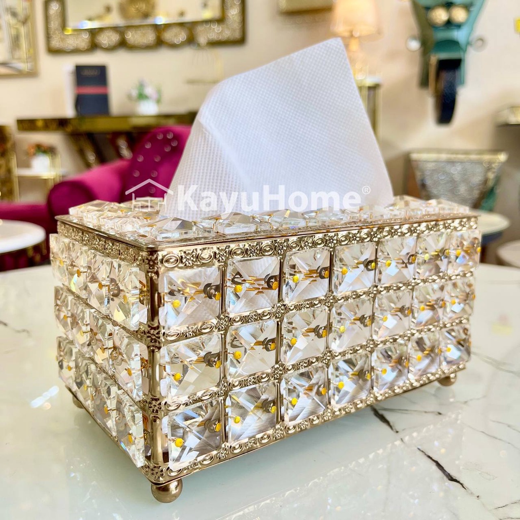 TISSUE BOX | BEKAS TISU DIAMOND GOLD CANTIK | Shopee Malaysia