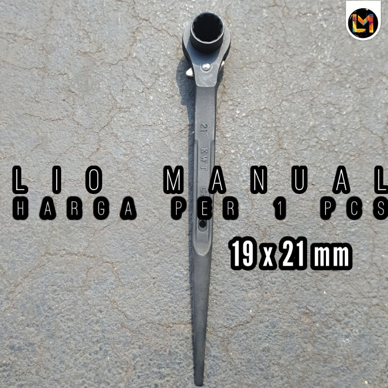 Kwt Double Rachet Wrench 19 x 21 Mm Ring Ratchet Scaffolding Key 19 Mm ...